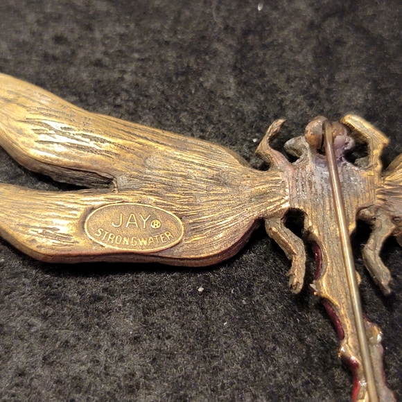 Jay Strongwater | Jewelry | Large Jay Strongwater Dragonfly Brooch Pin ...